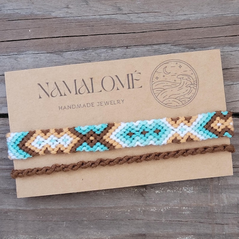 Choose Your Set of Two Friendship Bracelets | Adjustable | Woven Cotton ...