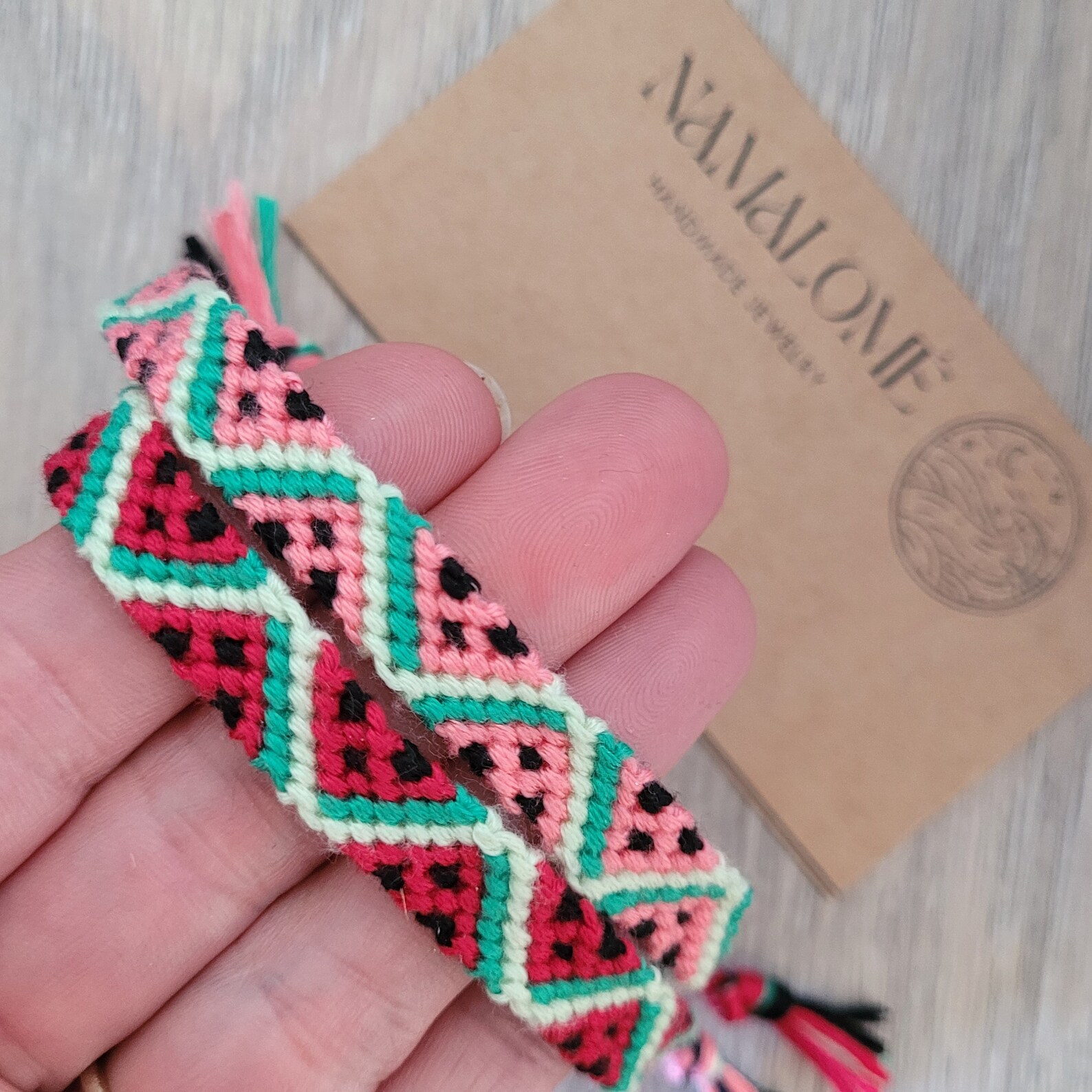 Set of Two Watermelon Friendship Bracelets for the Perfect Cute Preppy ...