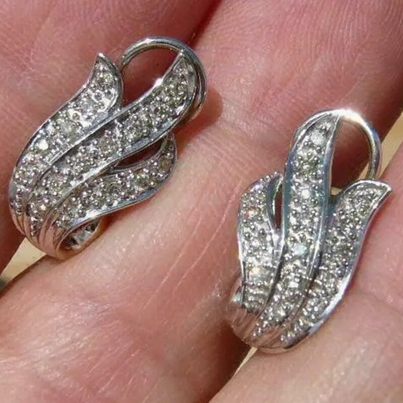 Omega Back Earrings - Etsy