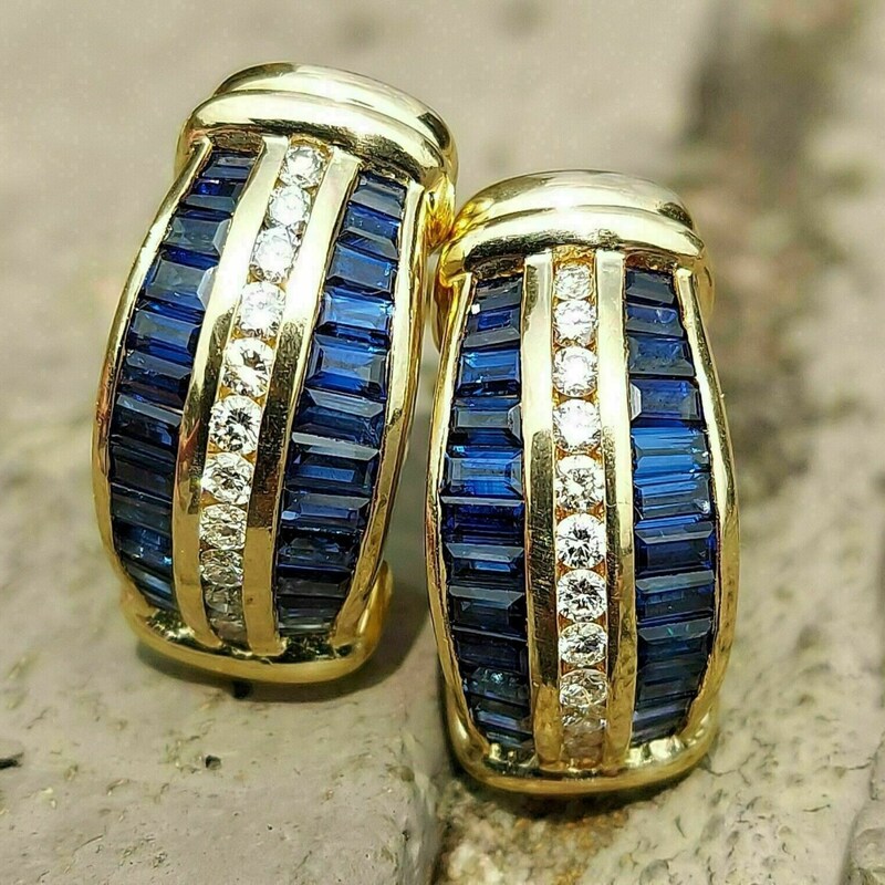 Omega Back Earrings - Etsy