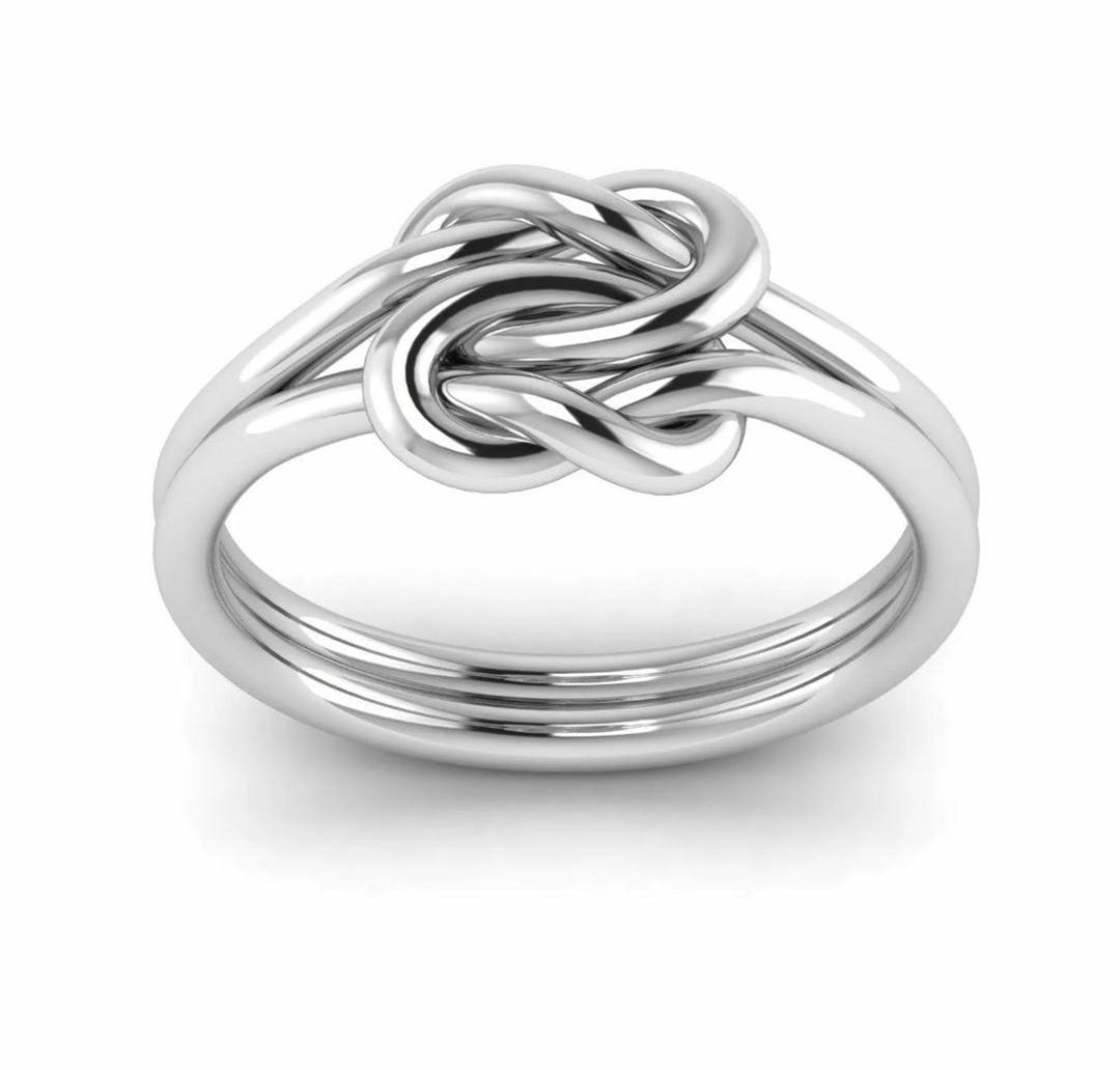 925 Silver Infinity Knot Engagement Ring, Promise Ring, Anniversary ...