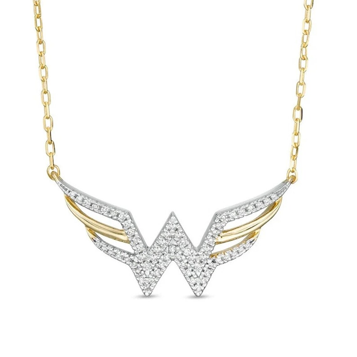 WONDER WOMEN Inspire Pendant Necklace, Two Tone Necklace, Women's Day ...
