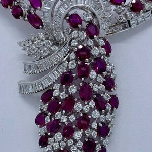 Ruby and Diamond Wedding Necklace, Multi Stone Necklace, Gemstone ...
