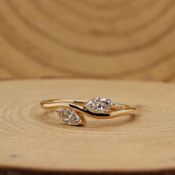 Two Stone Ring - Etsy