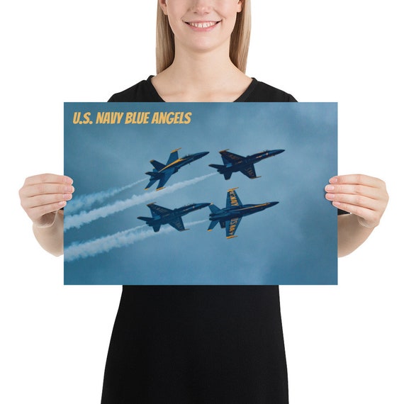 US Navy Blue Angels Poster Airplane Poster Boeing Super | Etsy