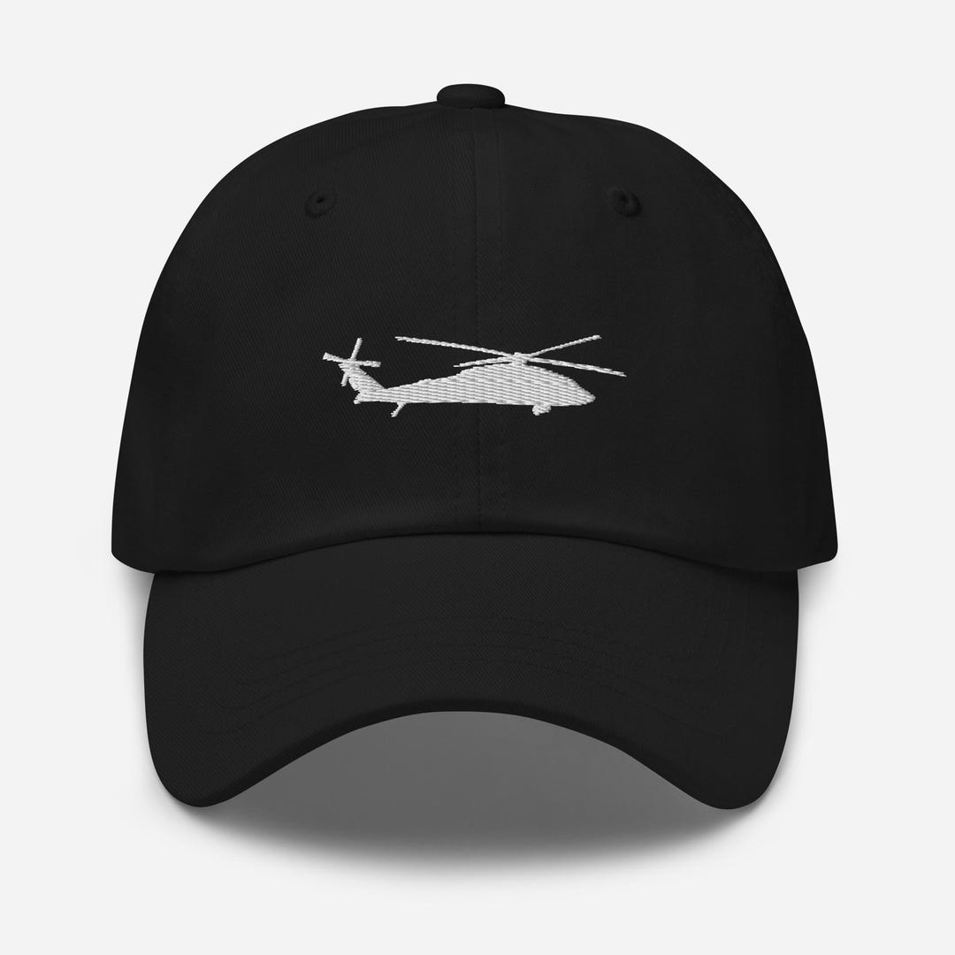 Blackhawk Helicopter Embroidered Hat, Military, Helicopter Pilot - Etsy