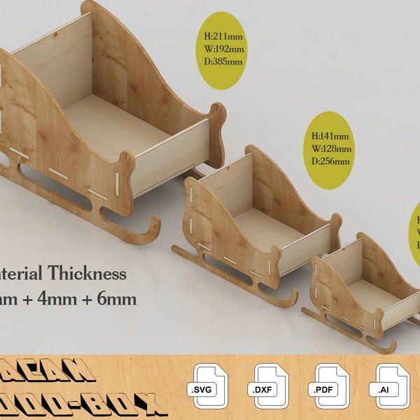 Christmas Decoration Sled - Etsy