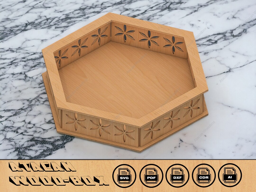 Decorative Tray SVG DXF Files Ornamental Laser Cut Plans Xtool Ready ...