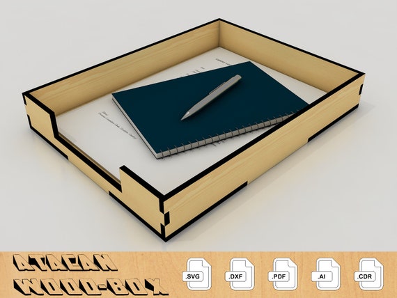 Paper Organiser Laser Cut SVG File Laser Cut Desk | Etsy