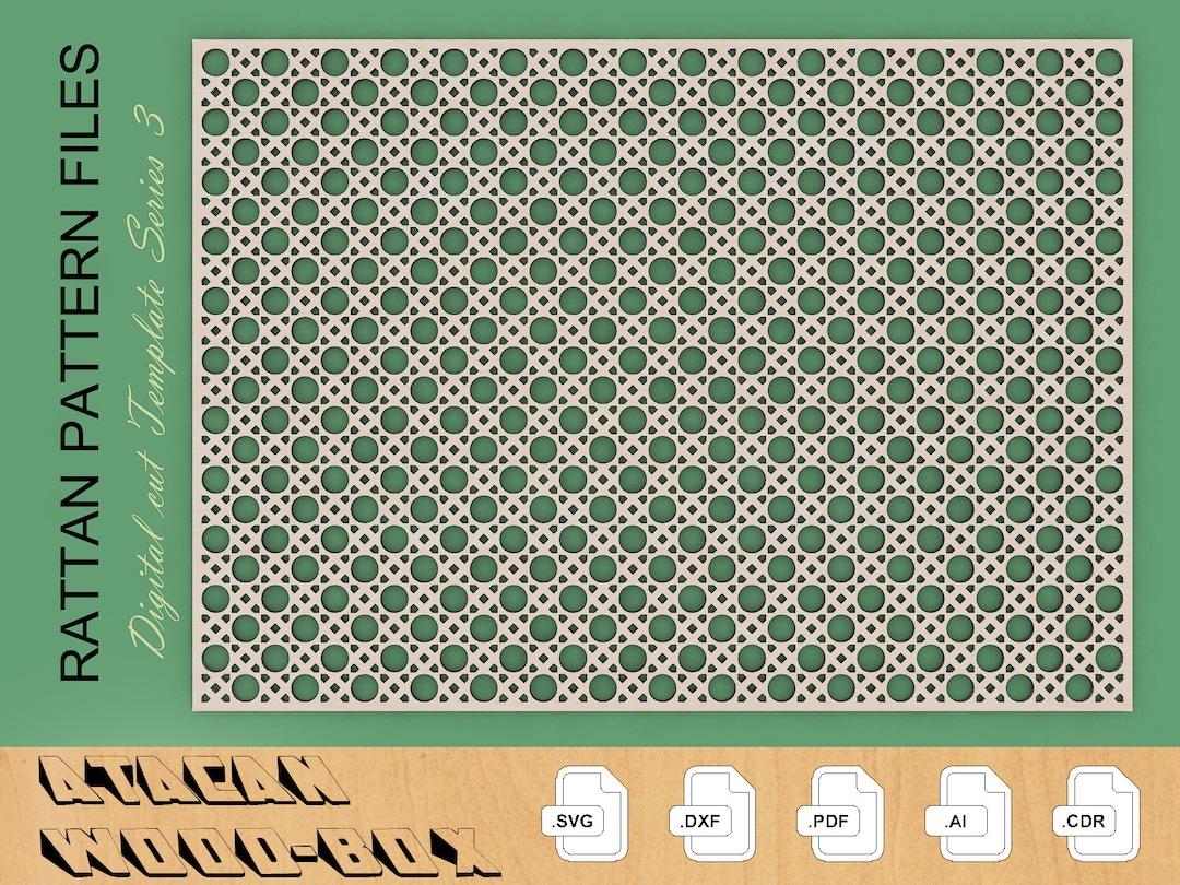 Laser Cut File Rattan Cut File Rattan SVG Rattan Pattern SVG Basket ...