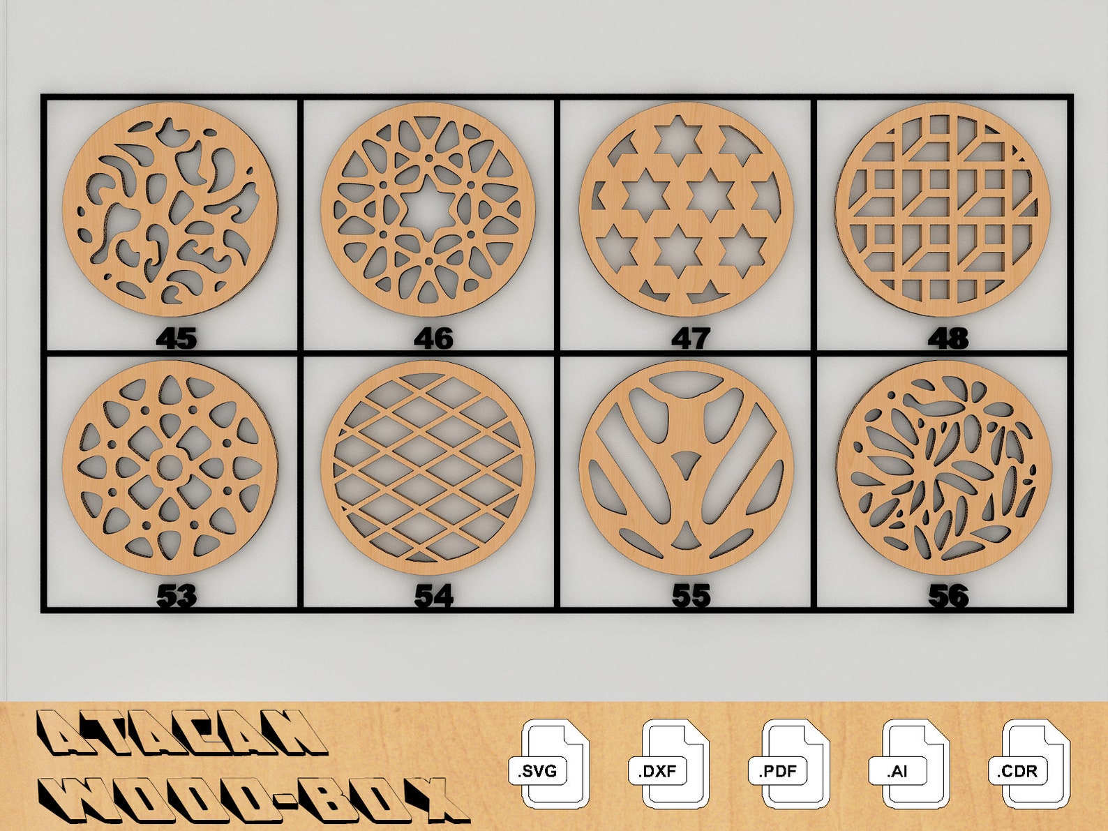 Wall Decor SVG Laser Cut Files Wood Panels CNC Laser Cut - Etsy UK