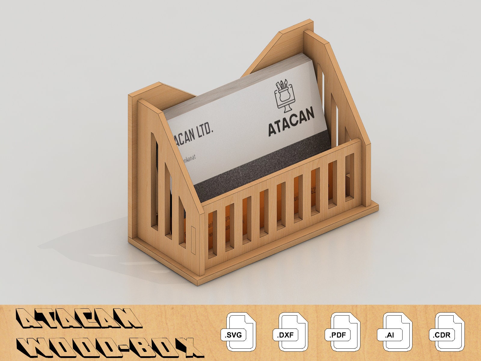 Laser Business Card Holder for Glowforge SVG File Business - Etsy