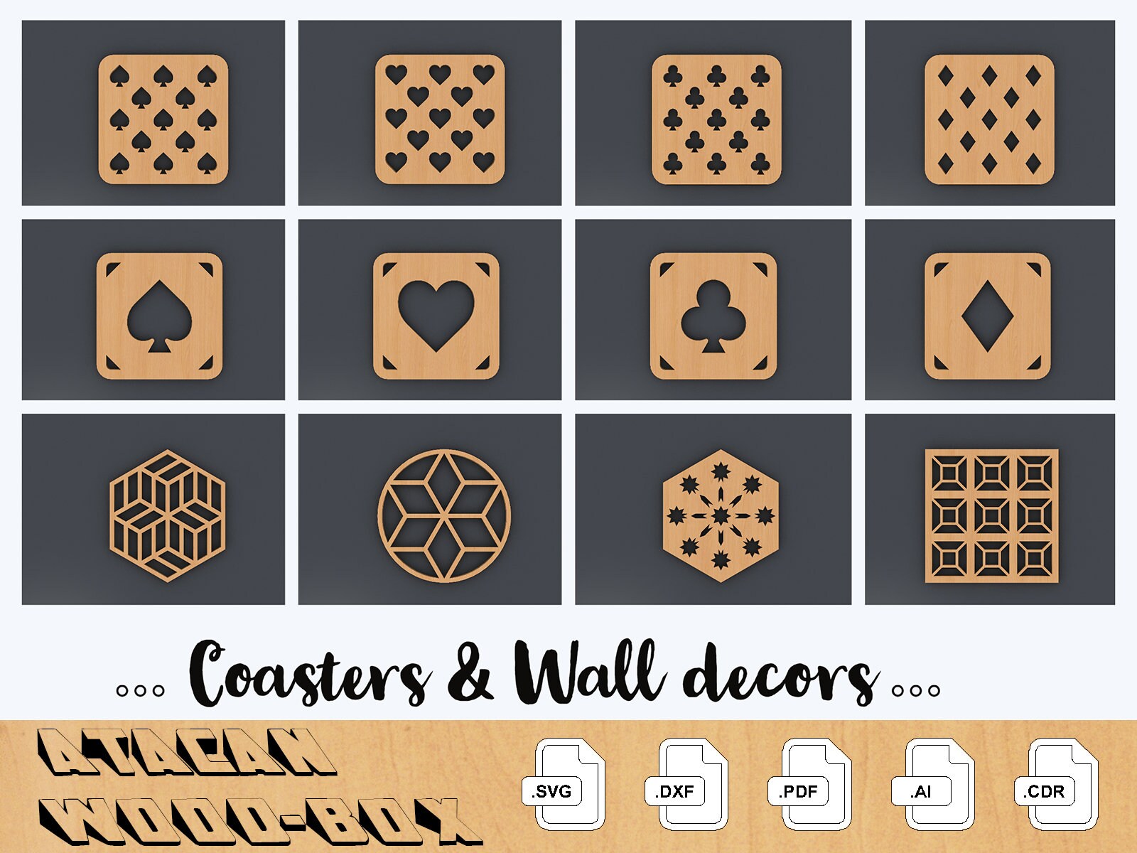 Coaster Panel Svg File / Geometric Wall Art / Decorative - Etsy