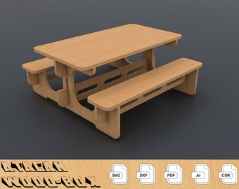 Laser File Picnic Table - Etsy