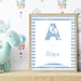 Custom Baby Boy Name & Letter Printable Nursery Wall Art Printable ...