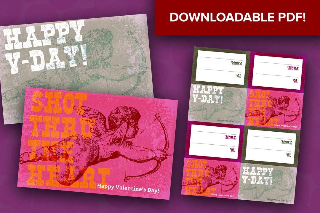 Vintage Cupid Valentine Bag Topper | Vintage Valentine Cards ...