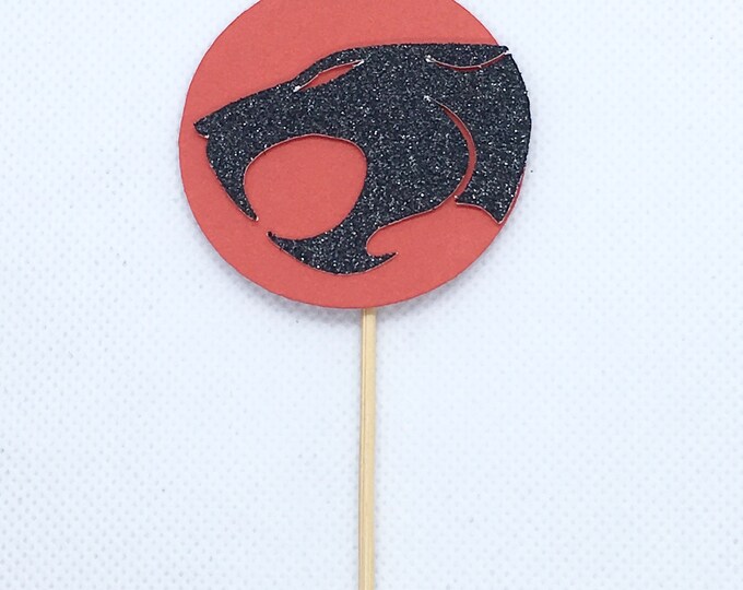 6 X Thundercats Retro Cartoon Glitter Birthday Celebration Non-edible ...