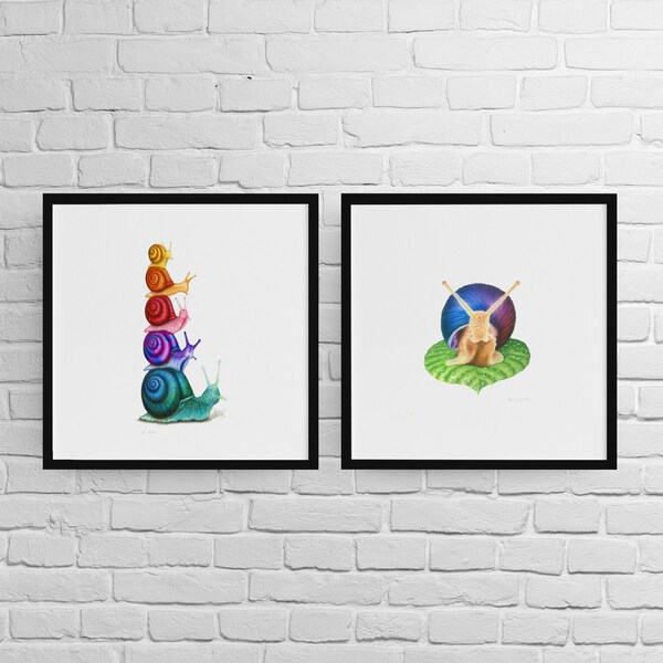 Snail Art Print - Etsy