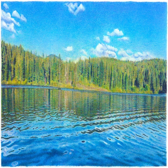 Lake Drawing Color