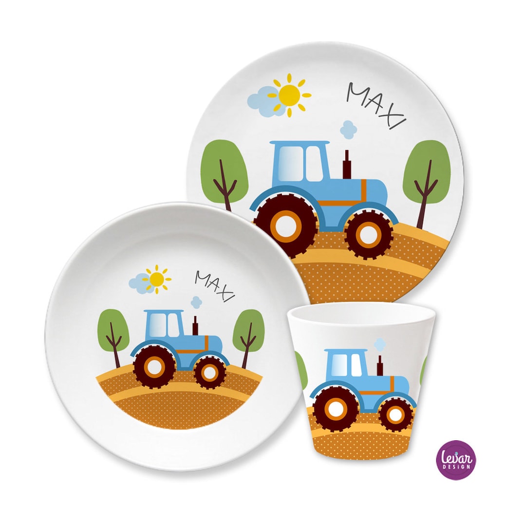 Kindergeschirr, Kinderteller Mit Namen Personalisiert, Kindergeschenk, Taufgeschenk, Geschenk ...