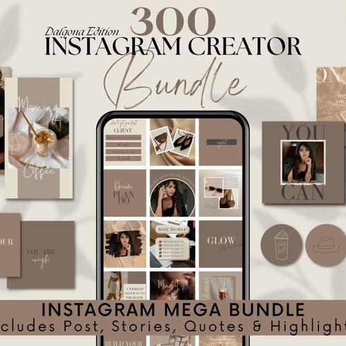 270 Instagram Templates Neutral Social Media Templates - Etsy