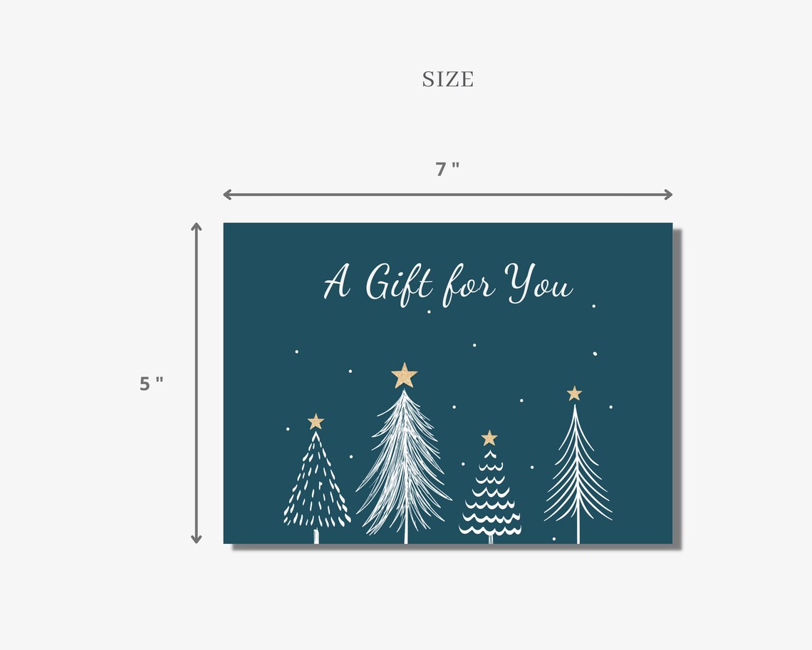 Holiday Gift Card Template Printable Christmas Gift Voucher - Etsy