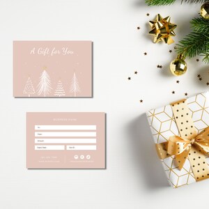 Christmas Gift Card Template, Printable Holiday Gift Voucher, Modern ...