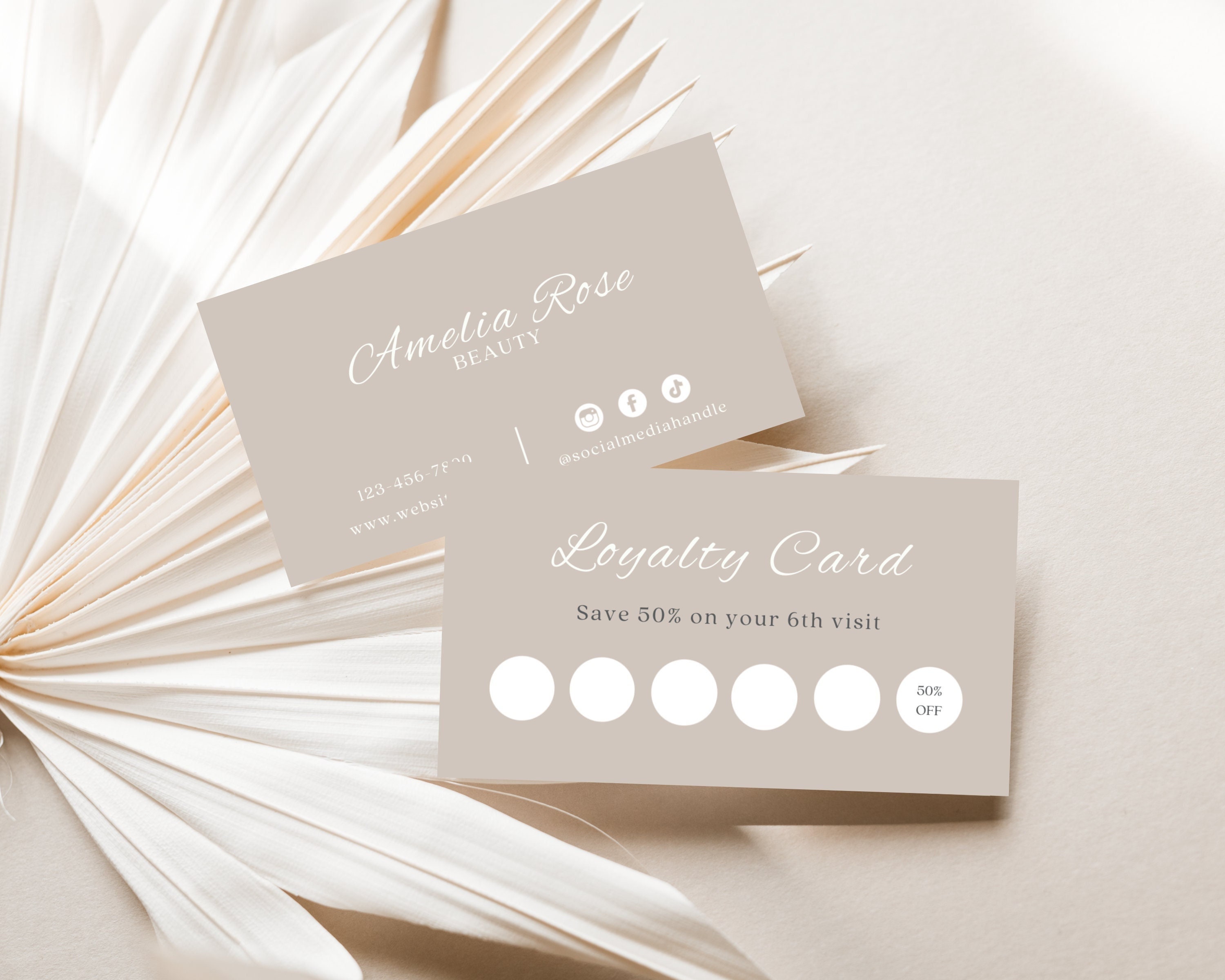 DIY Loyalty Card Template, Modern Customer Loyalty Cards, Editable ...