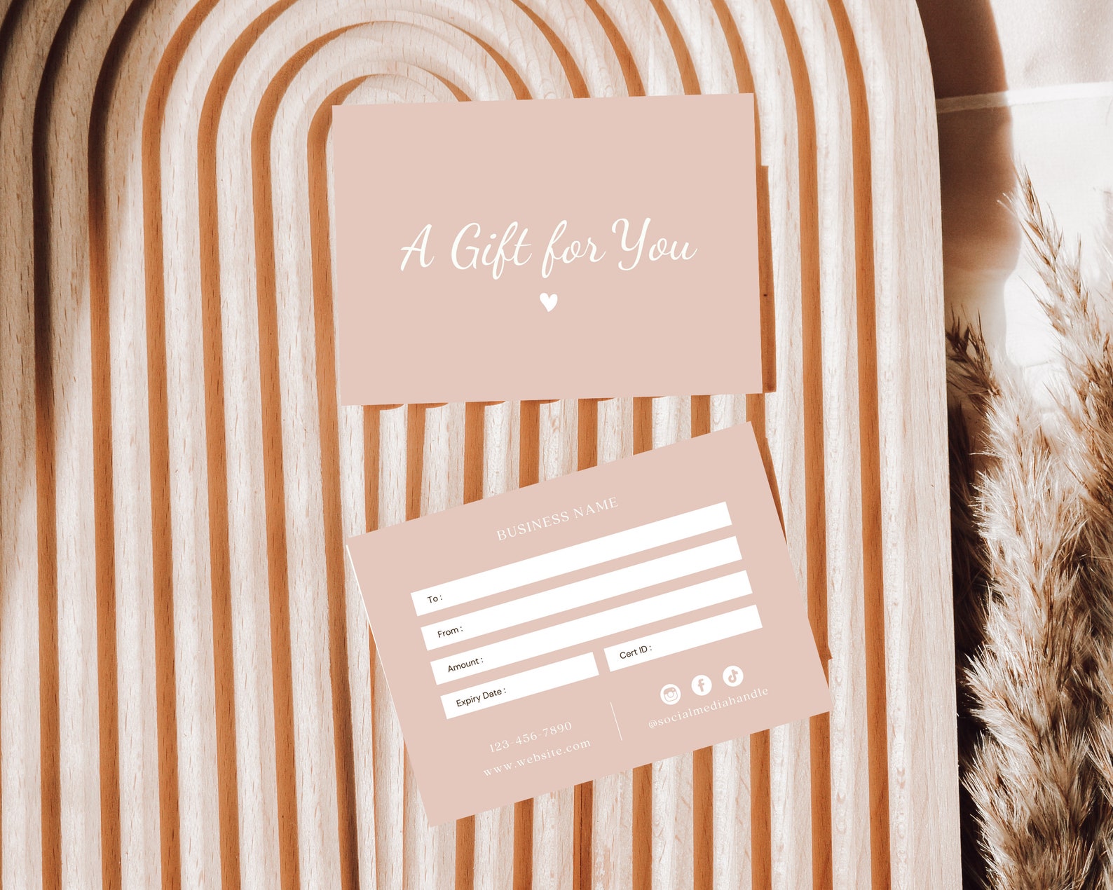 Editable Gift Card Template With Logo DIY Printable Gift - Etsy UK