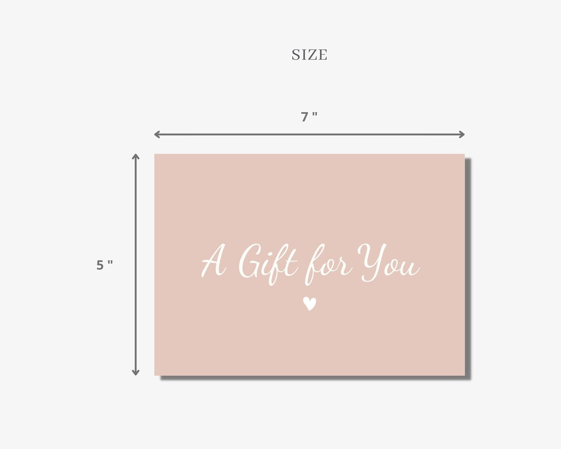 Editable Gift Card Template With Logo DIY Printable Gift - Etsy UK