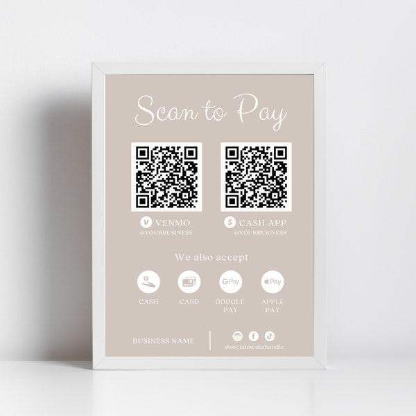 Zelle Qr Code Sign - Etsy