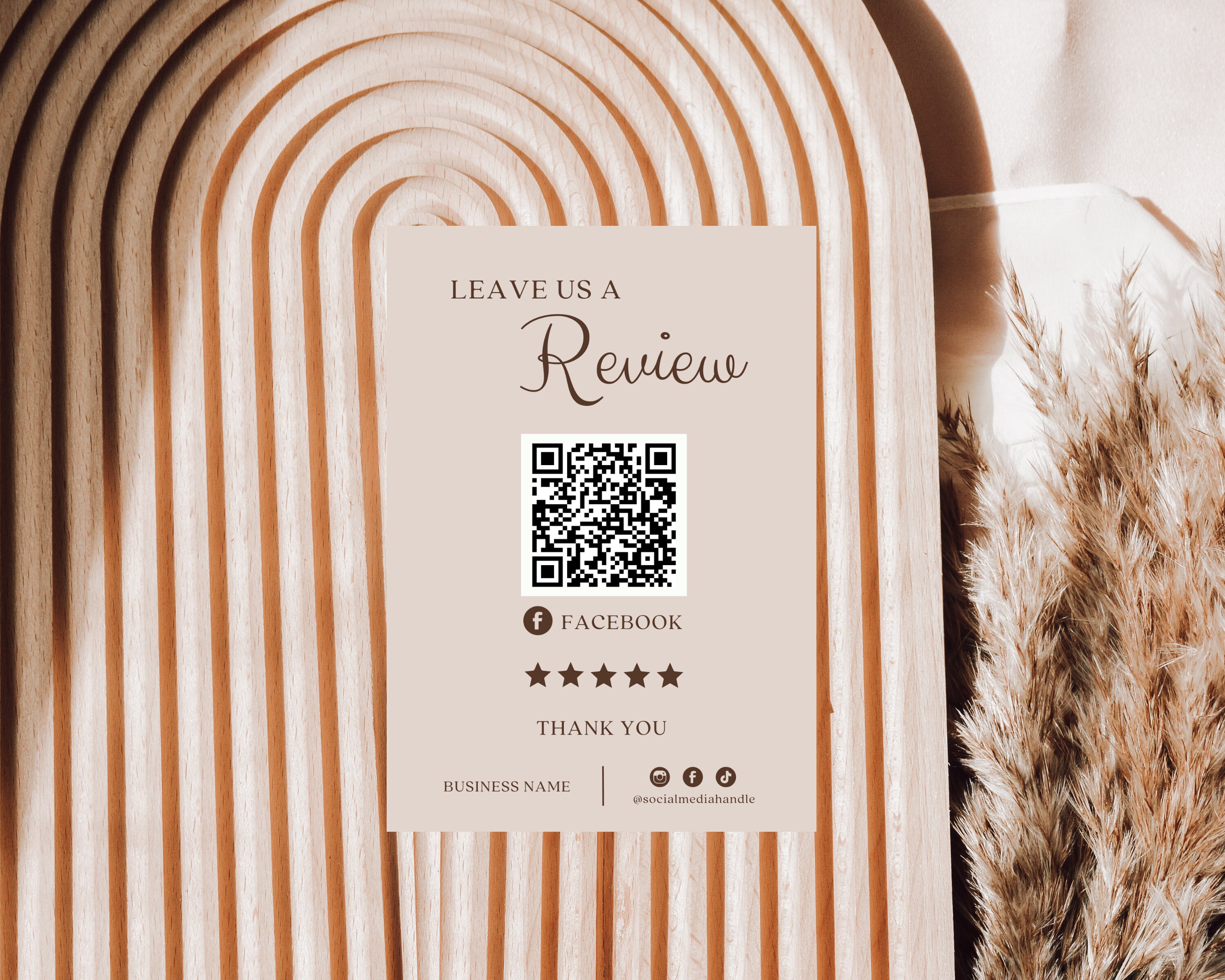 Ask for Review QR Code Sign Template, Google Review Sign, Facebook ...