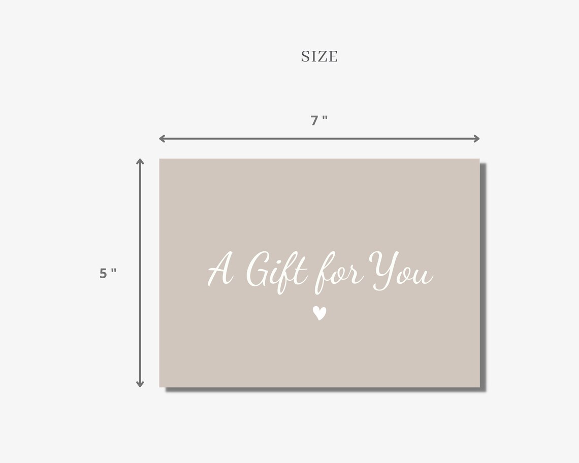 Gift Card Template, DIY Printable Gift Voucher Certificate, Editable ...