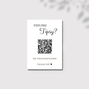 Printable Virtual Bar Tip Sign Template, QR Code Sign, Tip Your ...
