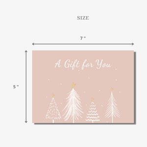 Christmas Gift Card Template, Printable Holiday Gift Voucher, Modern ...