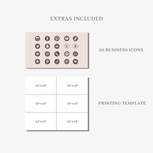 Editable Business Card Template DIY Calling Card Template | Etsy