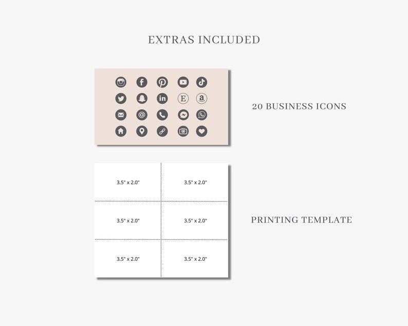 Editable Business Card Template DIY Calling Card Template | Etsy