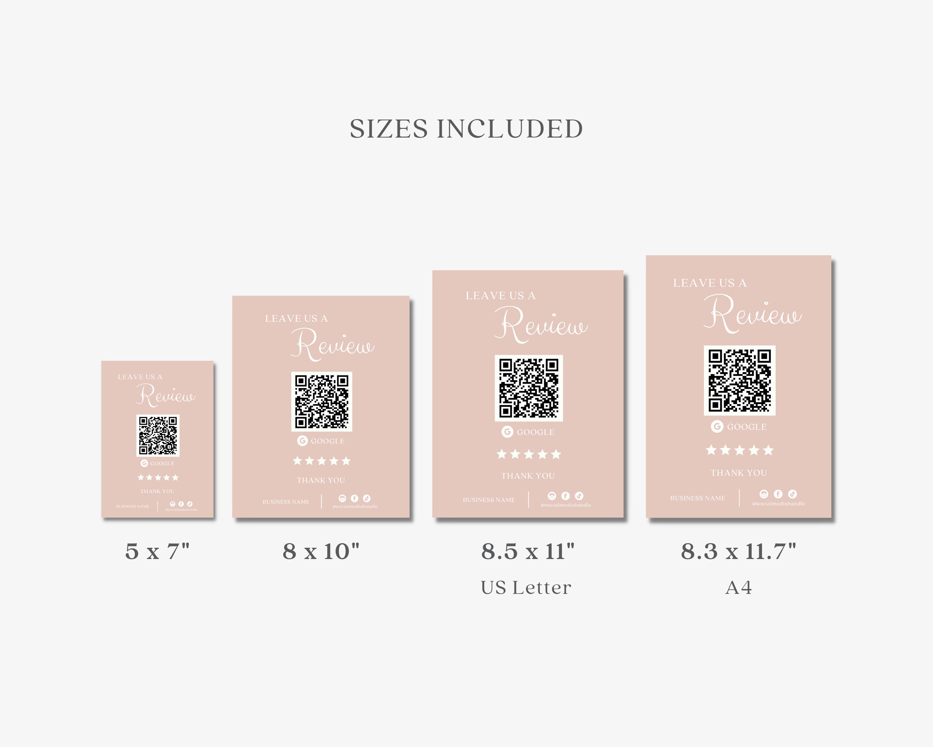Ask for Review QR Code Sign Template, Google Review Sign, Facebook ...