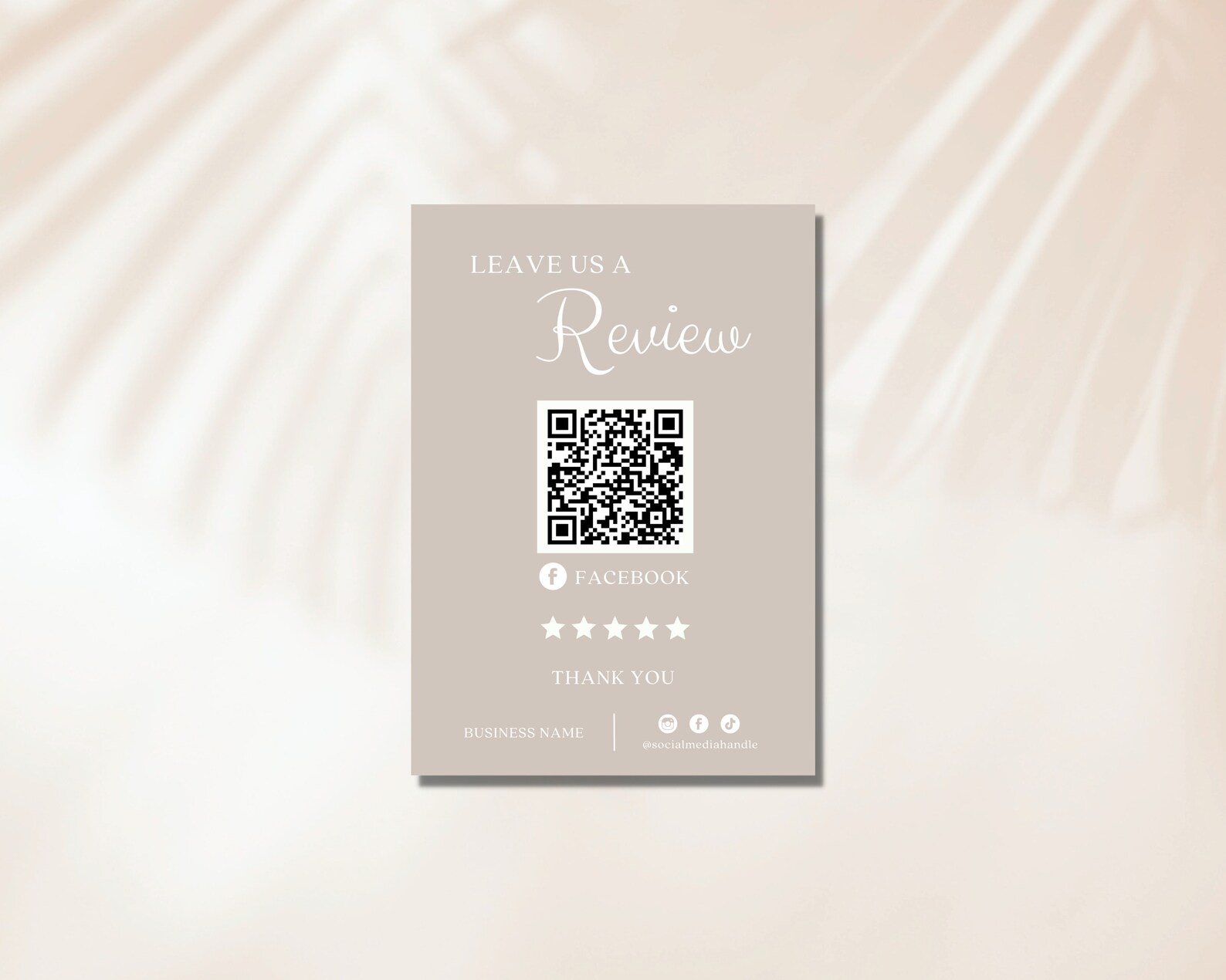 Ask for Review QR Code Sign Template, Google Review Sign, Facebook ...