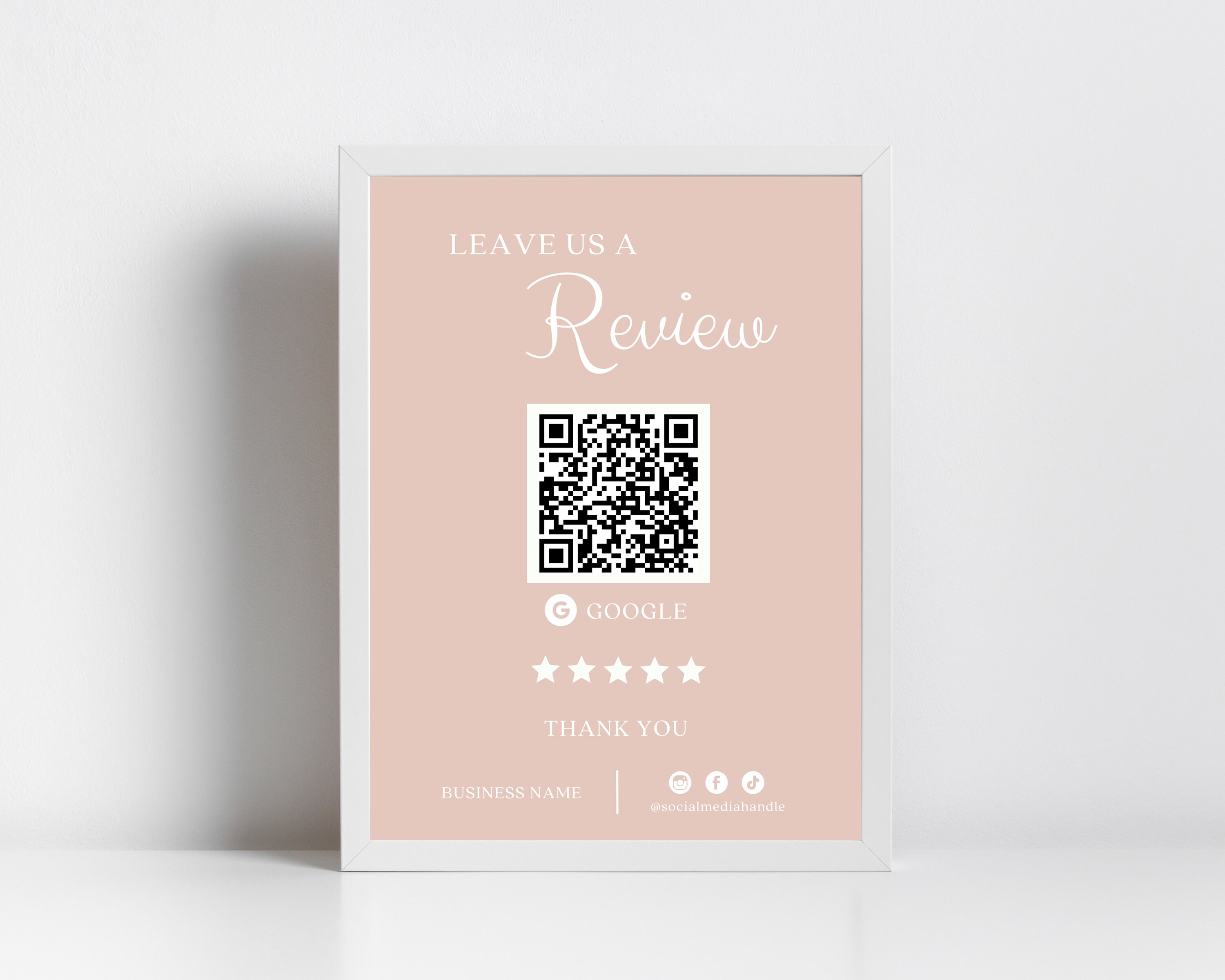 Ask for Review QR Code Sign Template, Google Review Sign, Facebook ...