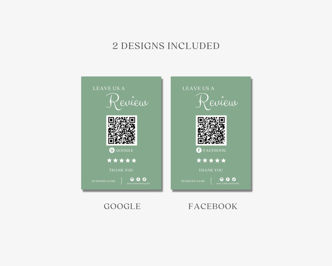Ask for Review QR Code Sign Template, Google Review Sign, Facebook ...