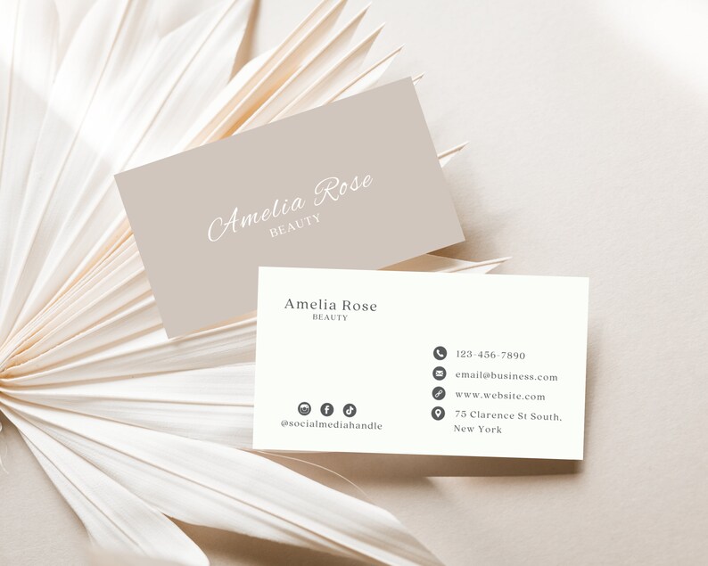 Editable Business Card Template DIY Calling Card Template - Etsy