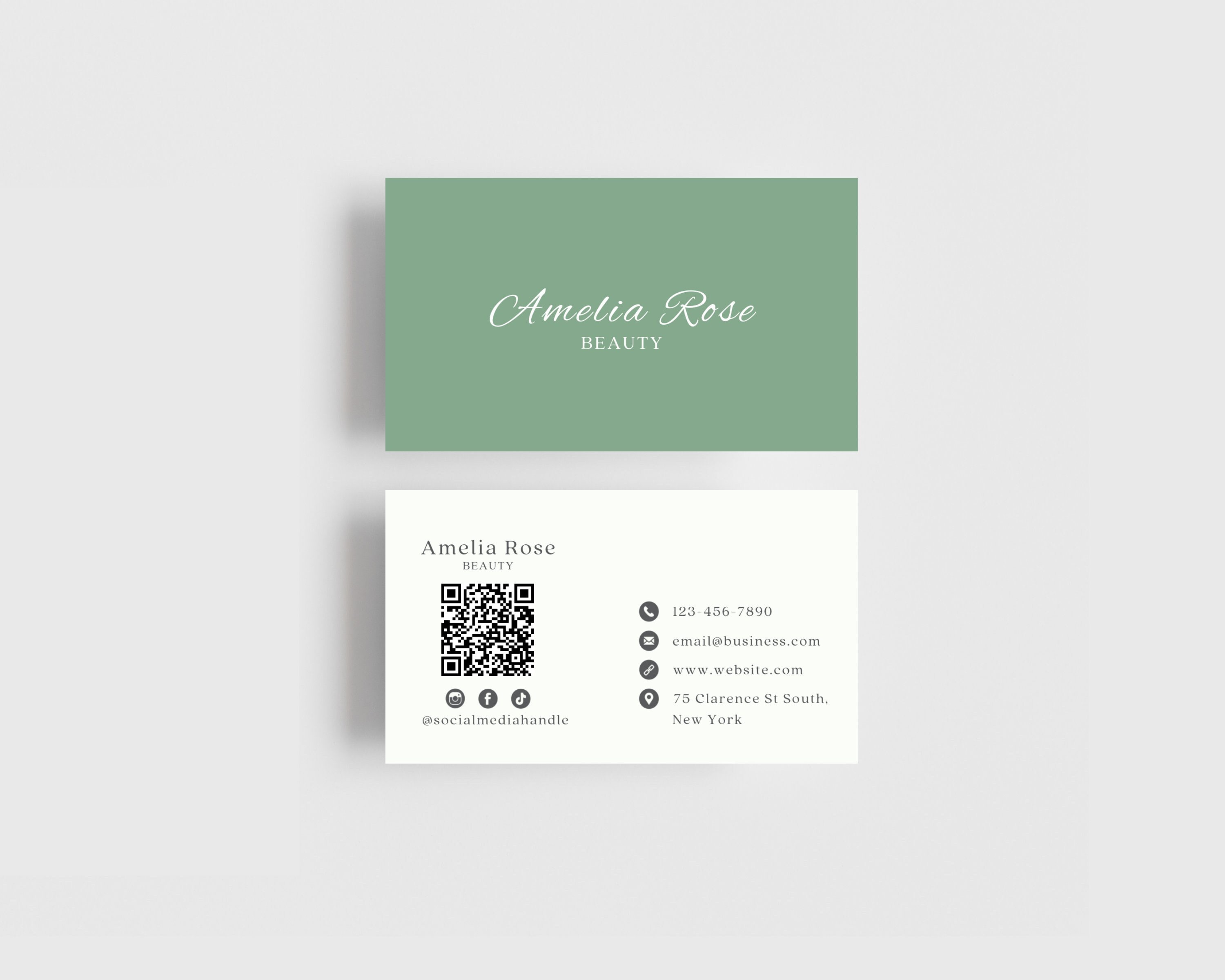 Editable Business Card Template DIY Calling Card Template - Etsy