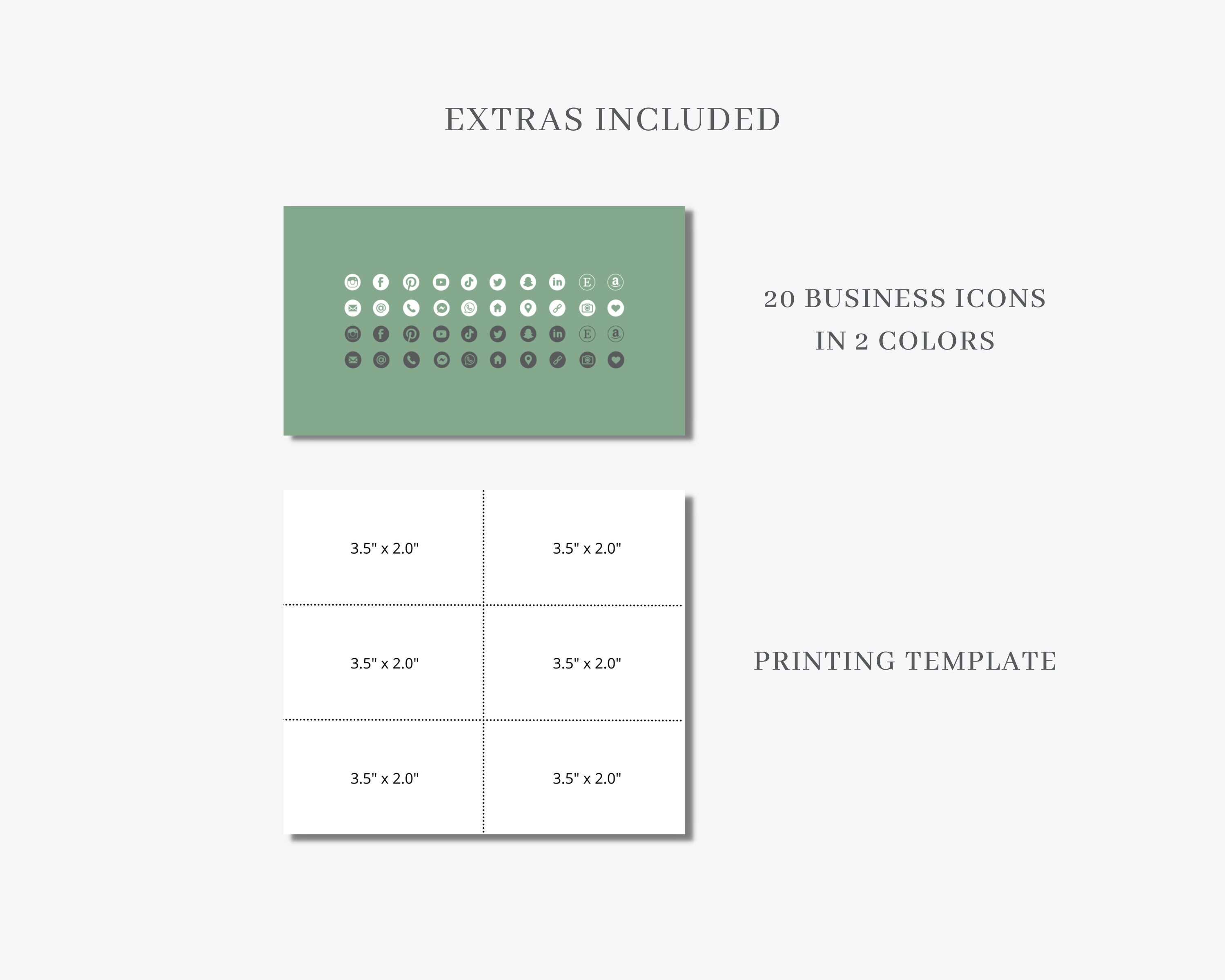 Editable Business Card Template DIY Calling Card Template - Etsy
