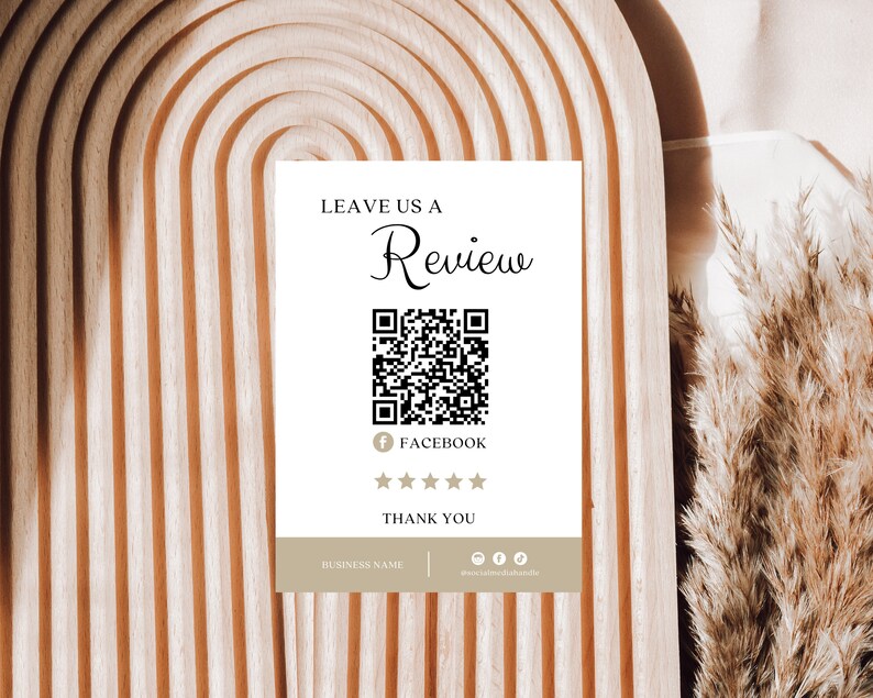 Ask for Review QR Code Sign Template, Google Review Sign, Facebook ...
