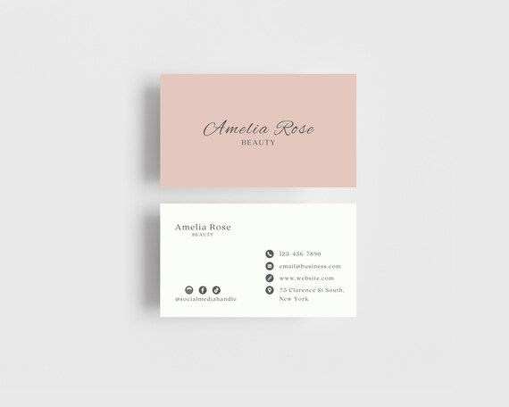 Editable Business Card Template DIY Calling Card Template | Etsy