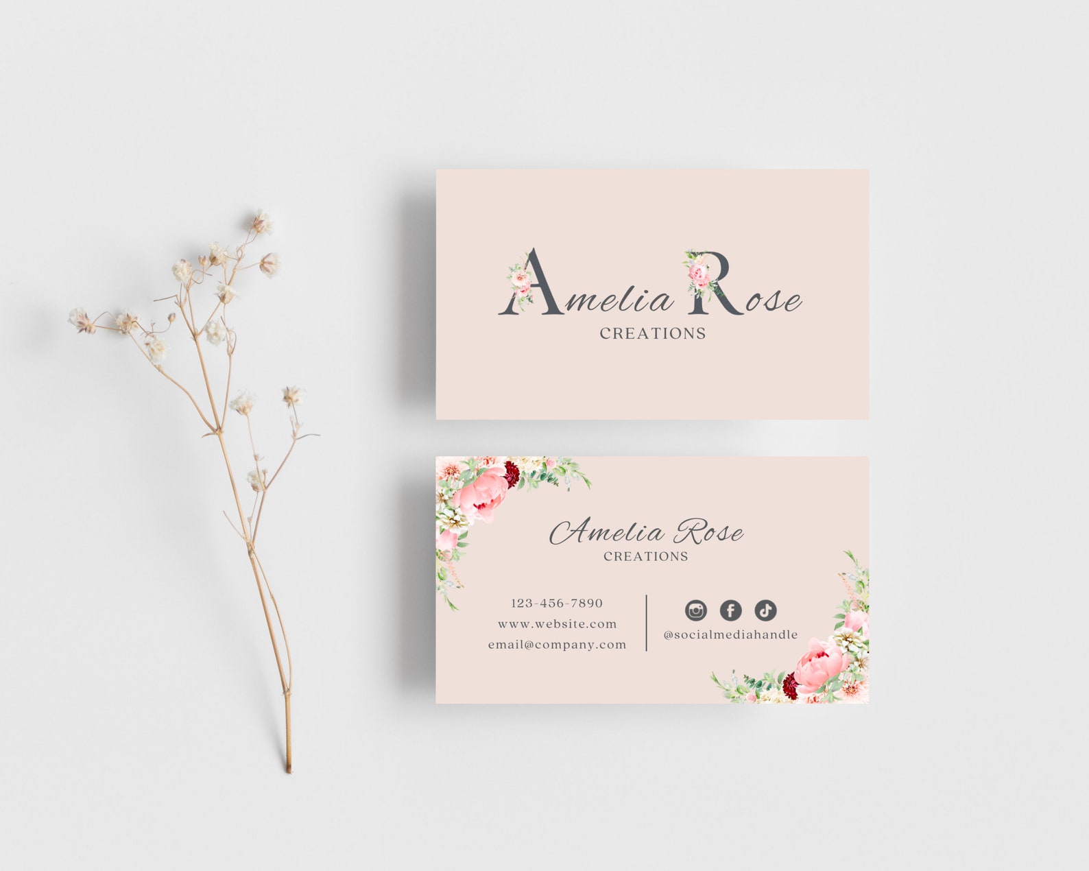 Editable Business Card Template DIY Calling Card Template | Etsy