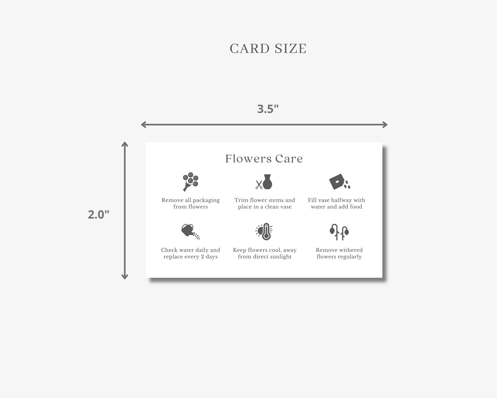 Printable Flowers Care Card Template, Florist Instructions (canva ...