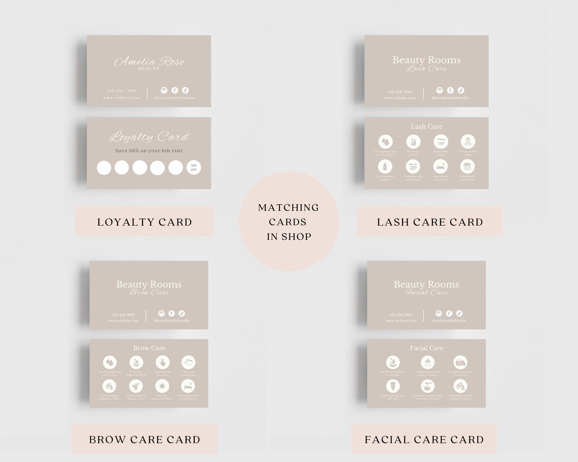 Editable Business Card Template DIY Calling Card Template - Etsy