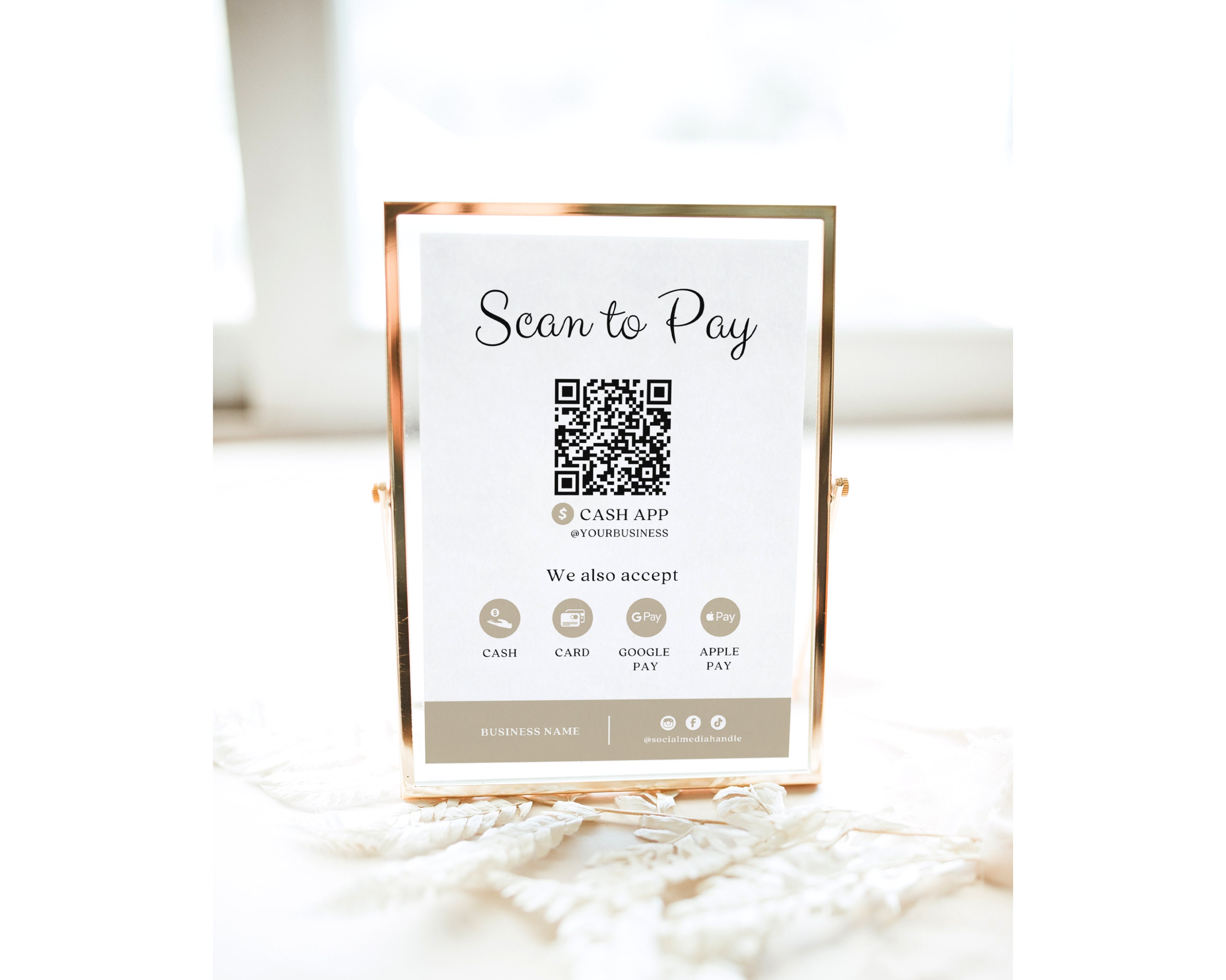 Editable QR Code Sign Printable Payment Sign Scan to Pay - Etsy Canada
